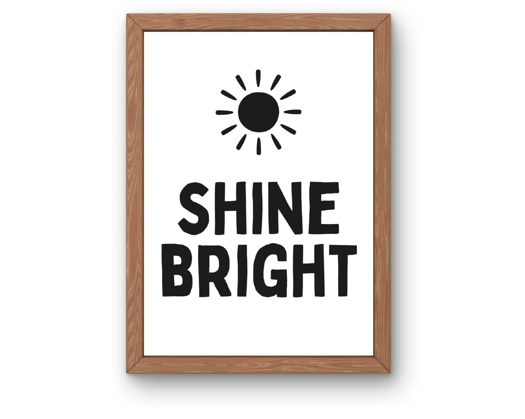 Shine Bright Motivational Classroom Wall Art Bundle, Inspirational ...