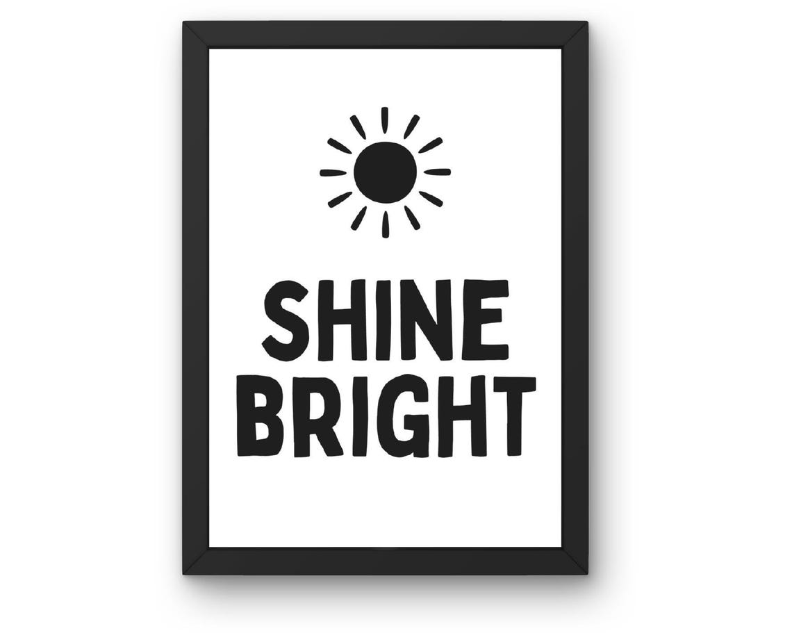 Shine Bright Motivational Classroom Wall Art Bundle, Inspirational ...
