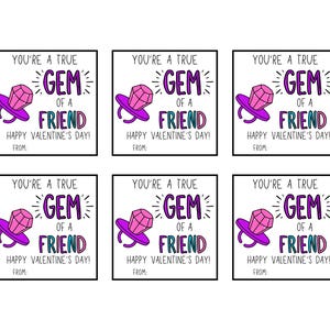 PRINTABLE Valentine Card, Ring Pop Valentine Card, Printable Classroom ...