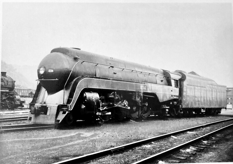 Norfolk & Western Locomotive #134, High Resolution Black and White ...