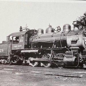 Union Pacific Locomotive #4928, Slope Back Tender, Black & White High ...