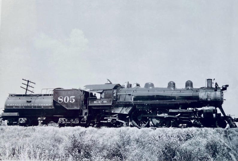 Kansas City Southern Locomotive #805, 4-6-2 Truck Configuration, Black ...