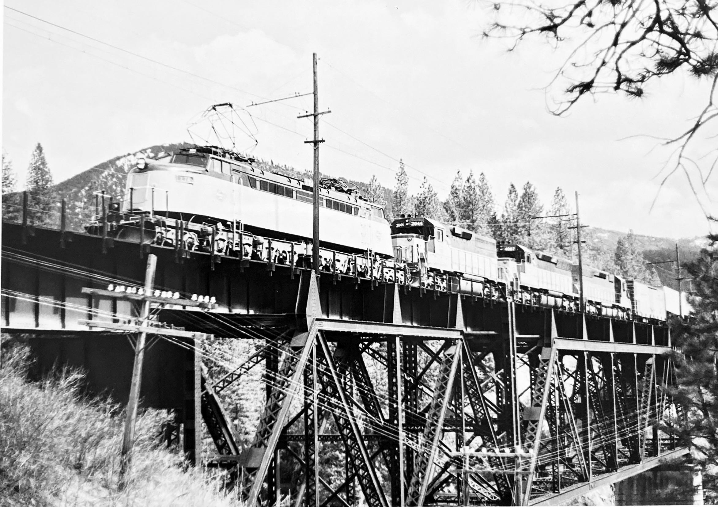 Milwaukee Road Railroad Little Joe @ Cyr Bridge,mt-philip C. Johnson Hi ...
