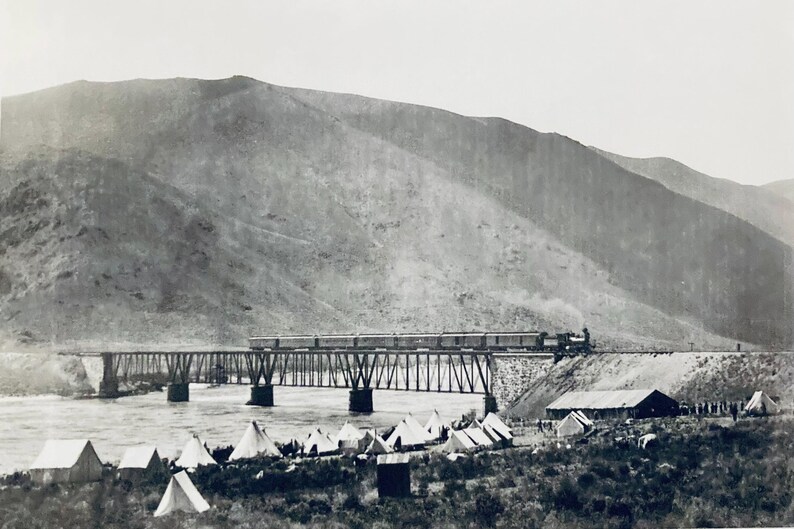 1894 Coxey Camp at Huntington Railroad Bridge, Black & White Restored ...