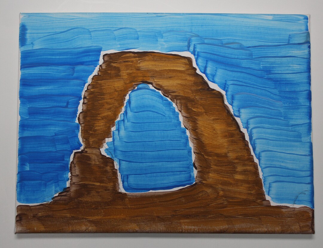 Arches National Park Utah Delicate Arch Hand-painted Acrylic Desert ...