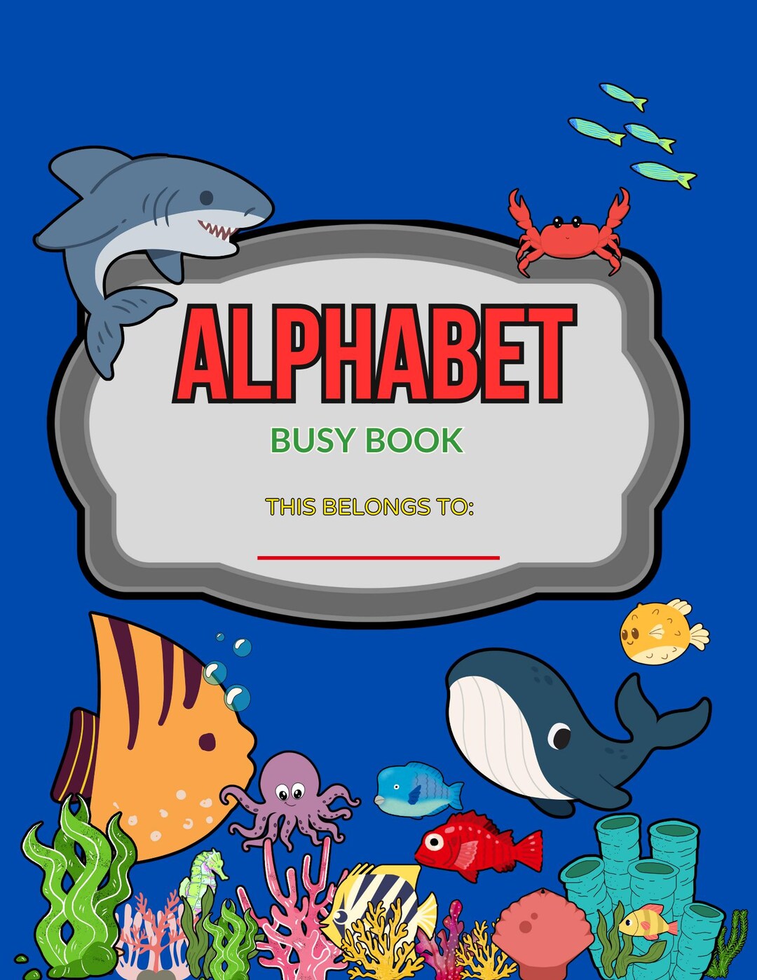 Alphabet Tracing Busy Book, Preschool Worksheet Curriculum, Toddler ...