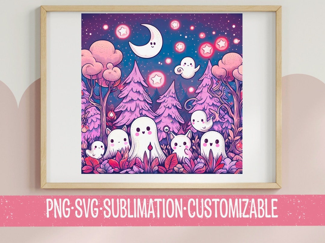 Cute Ghosts PNG & SVG | Digital Download| Spooky Clipart | Feminine ...