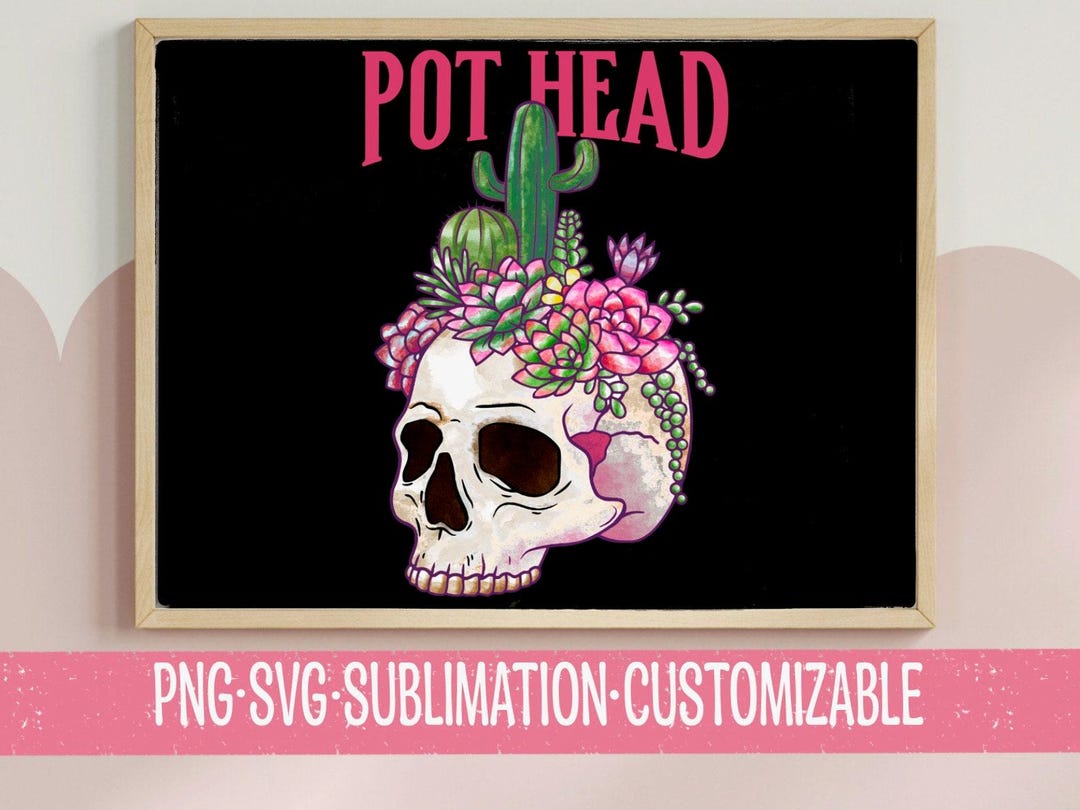 Pot Head - Plant Lady PNG & SVG | Digital Download | Girly Gift | Plant ...