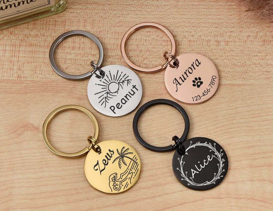 Personalized Pet ID Tag: Custom Engraved Stainless Steel Dog Tag - Etsy