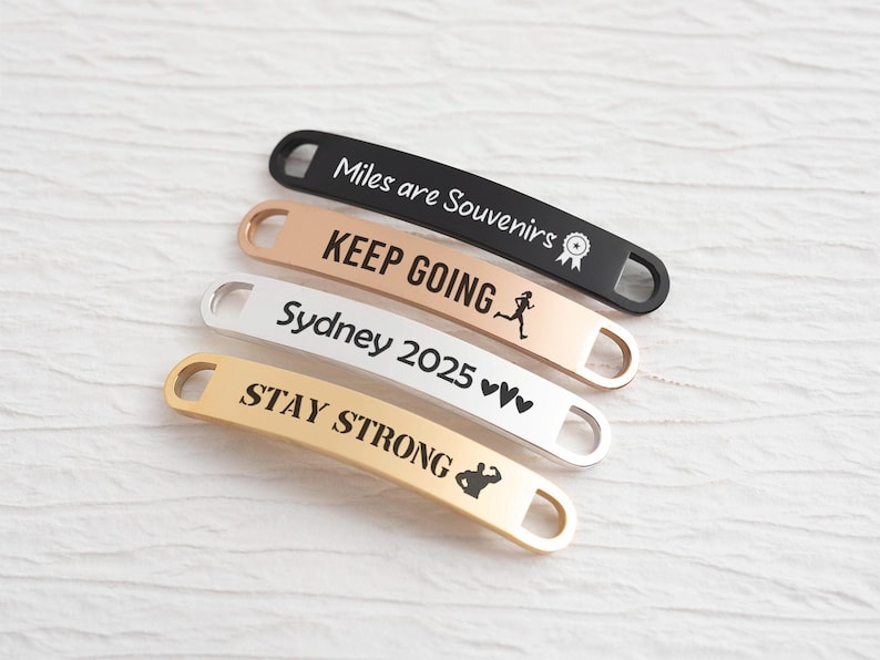 Personalized Running Shoe Tags: Stainless Steel Shoe Lace Charms - Etsy