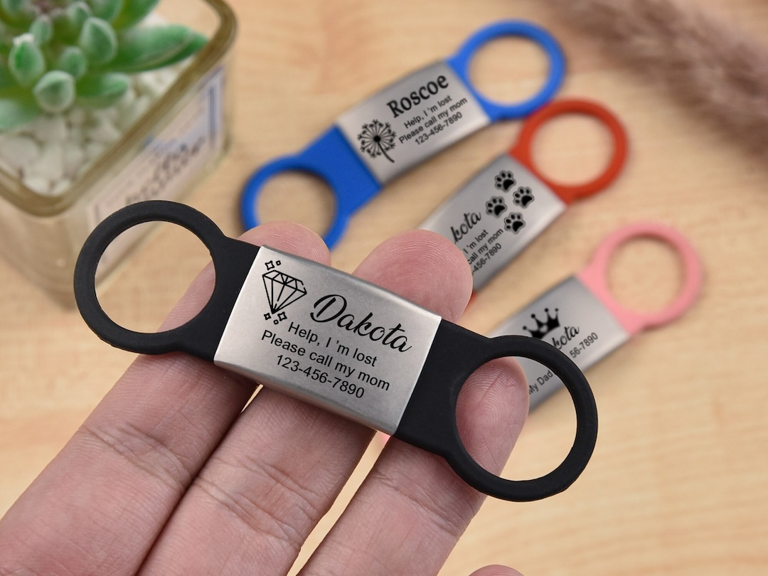 Personalized Silent Dog Tag: Stainless Steel & Silicone, Custom ...