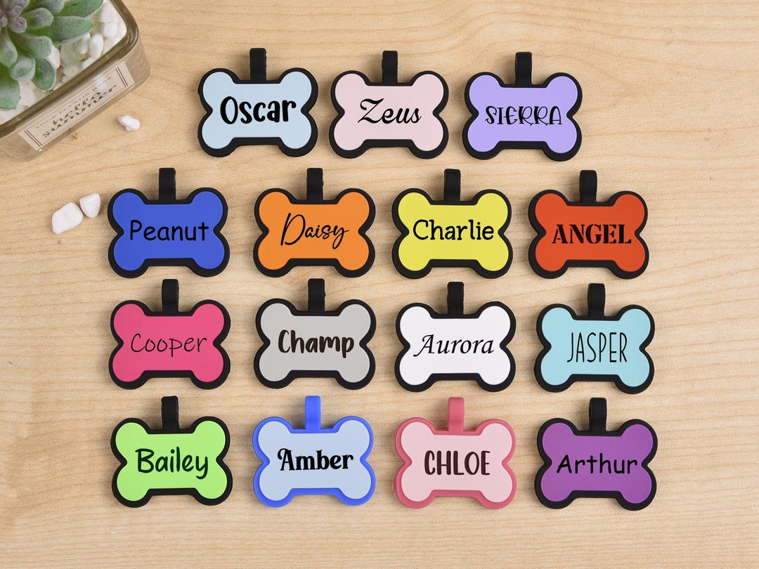 Personalized Bone-shaped Silicone Dog Tag: Silent Pet ID, Custom ...