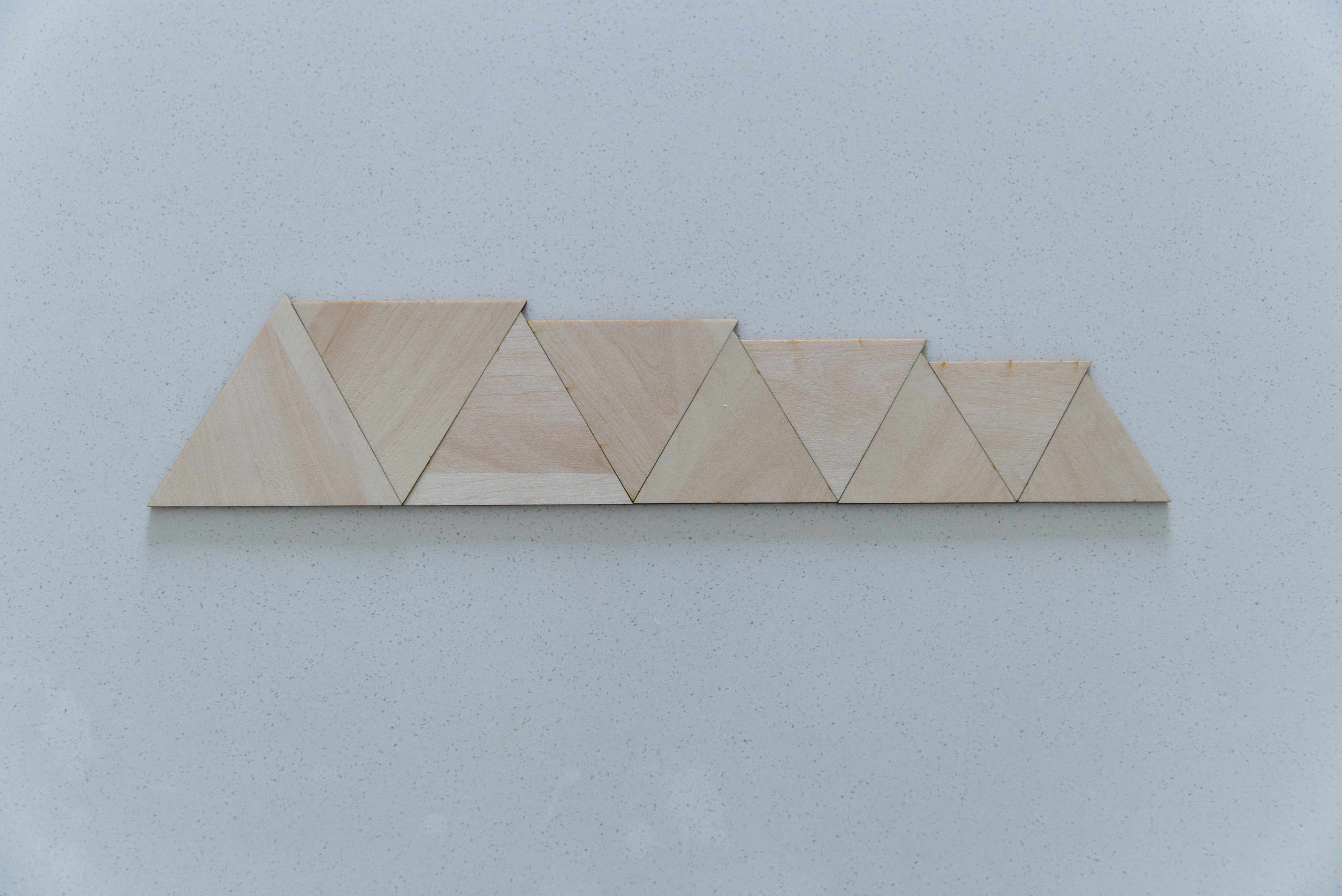 Laser Cut Wooden Triangle Pieces With or Without Holes Unfinished for ...