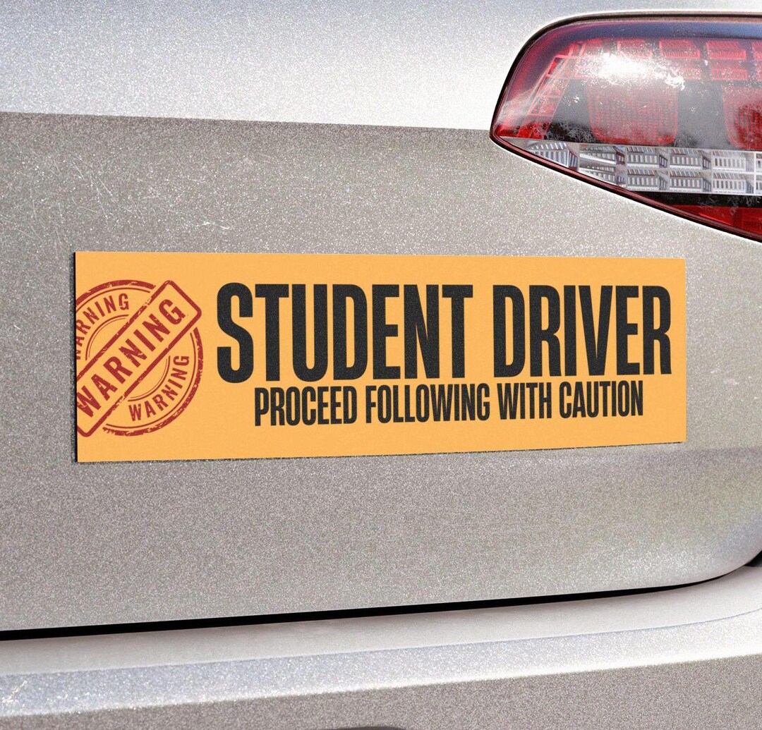 New Student Driver - Drivers Education Car Bumper Magnet - Etsy