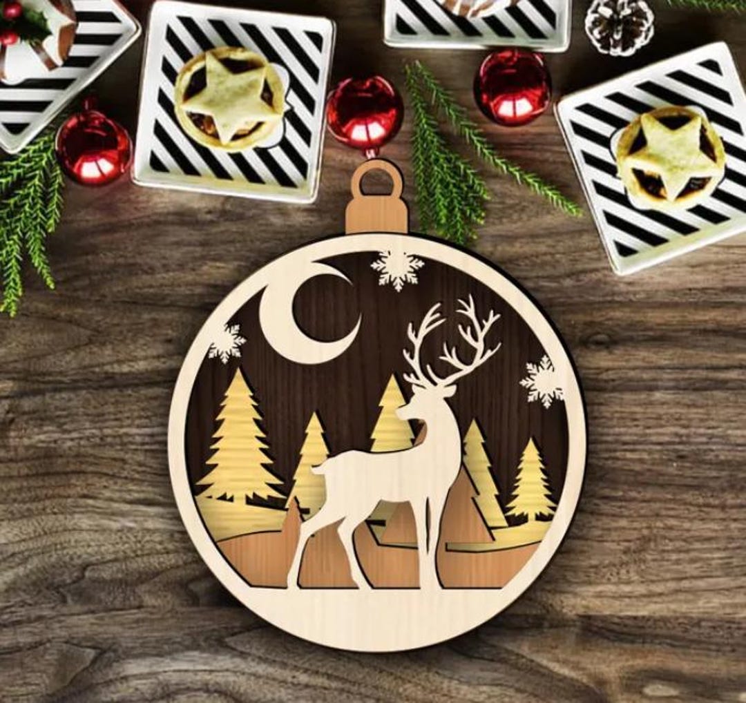 Christmas Ornament Cutting File Pdf-dxf-svg-aı-cdr Files - Etsy