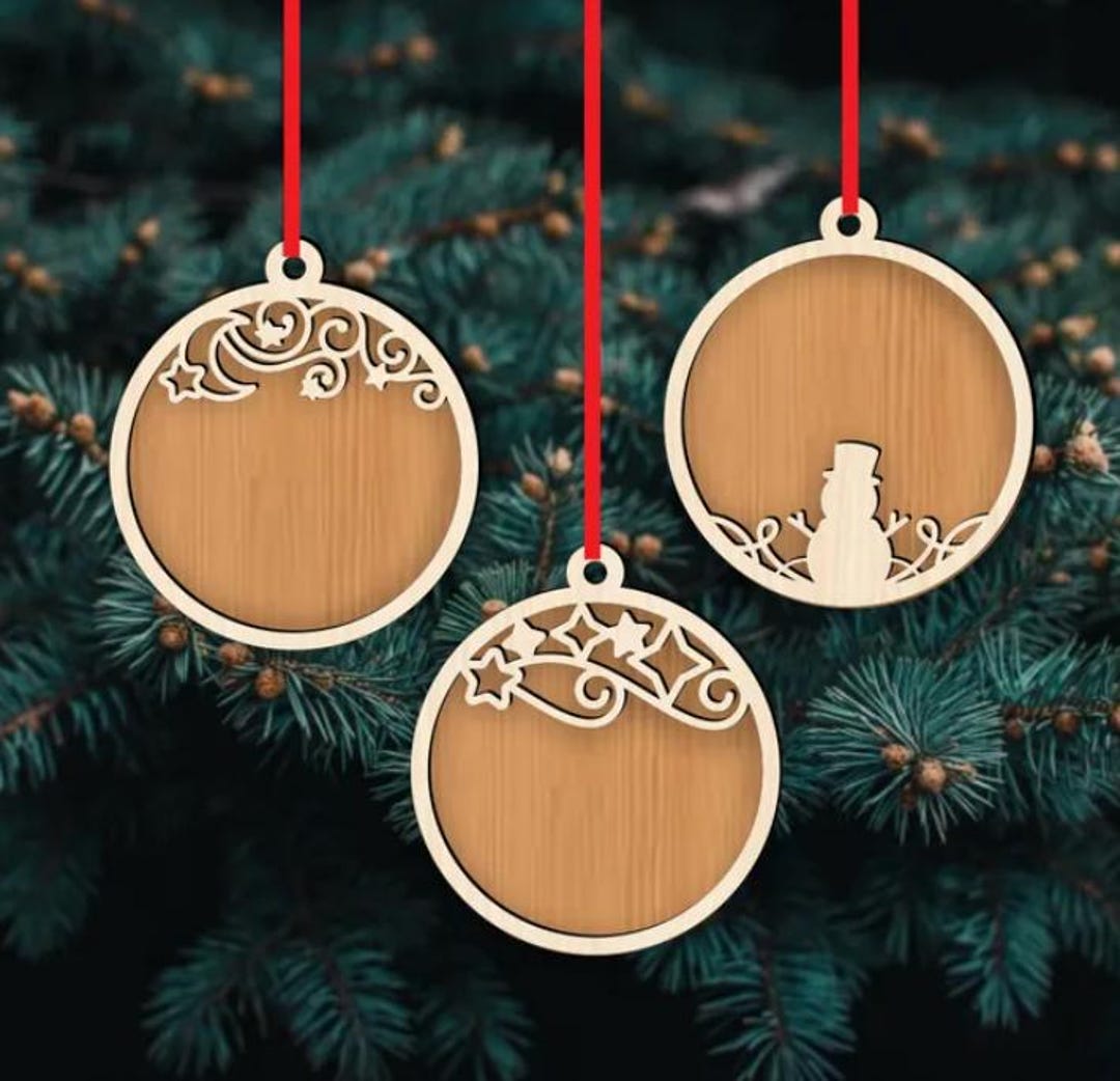 Christmas Ornament Cutting File Pdf-dxf-svg-aı-cdr Files - Etsy