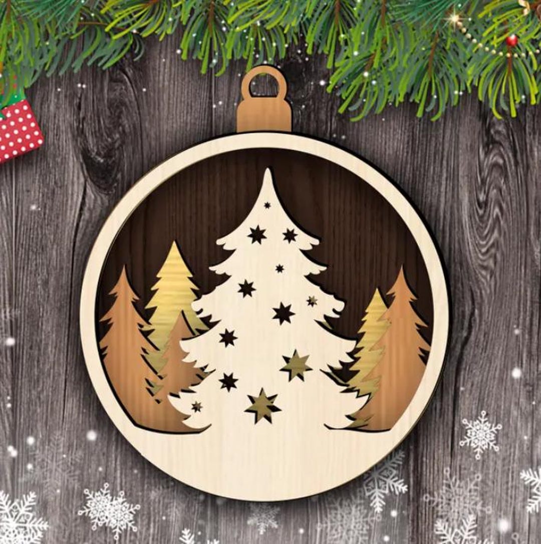Christmas Ornament Cutting File Pdf-dxf-svg-aı-cdr Files - Etsy