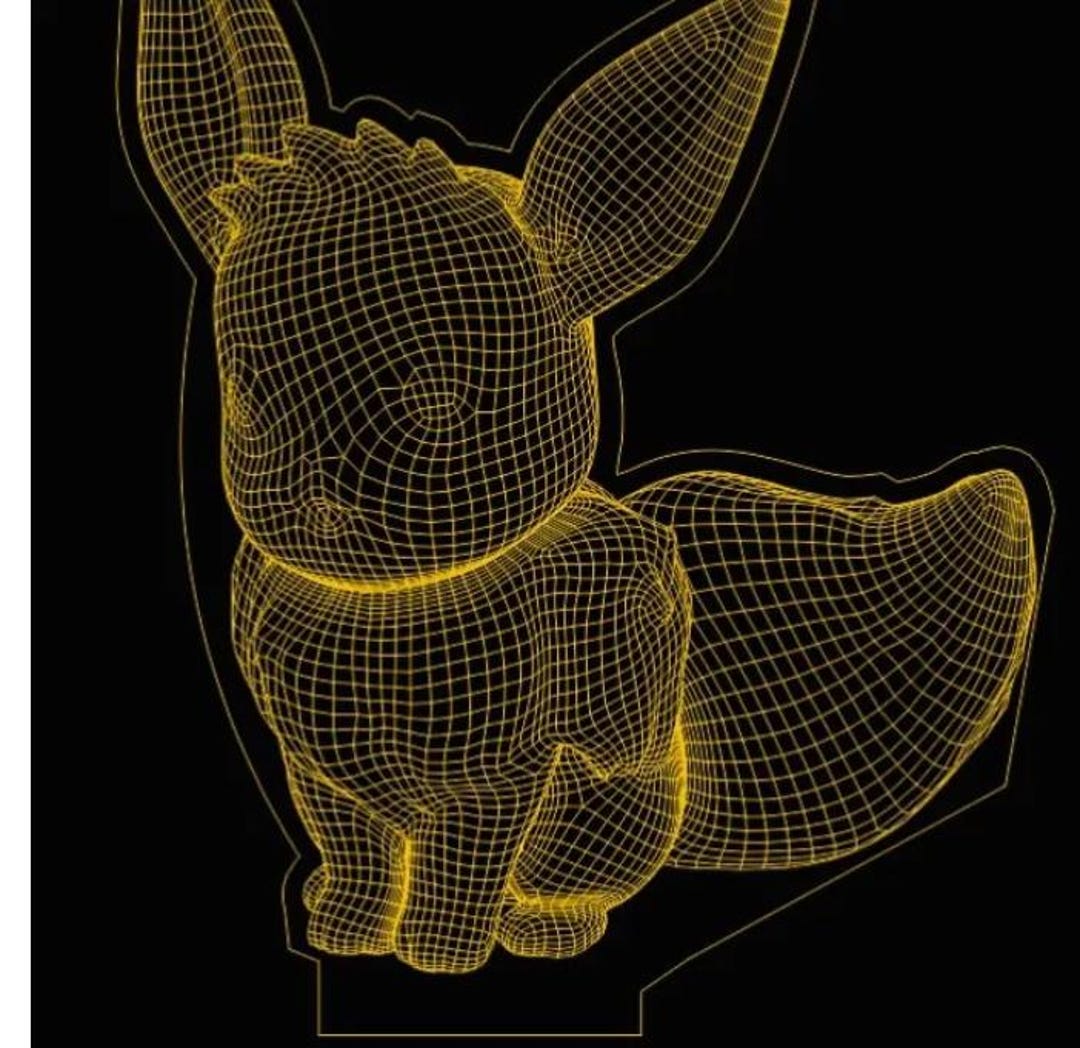 Laser Cut Pokemon 3D Lamp Pdf-dxf-svg-aı-cdr Files - Etsy