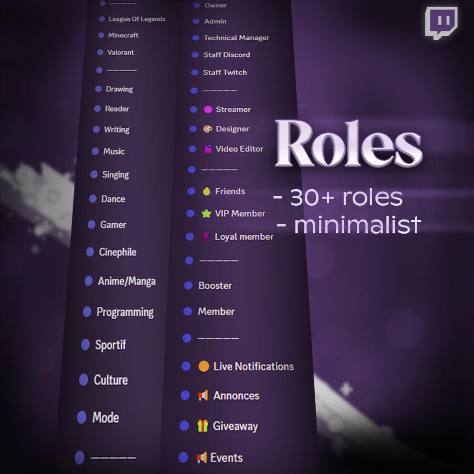 Stream Discord Server Template | Twitch Streaming Discord Layout ...