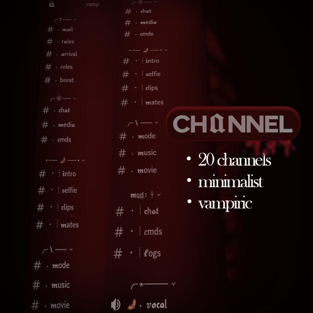 Vampire Template Server Discord | (emojis - Channels - Roles ...