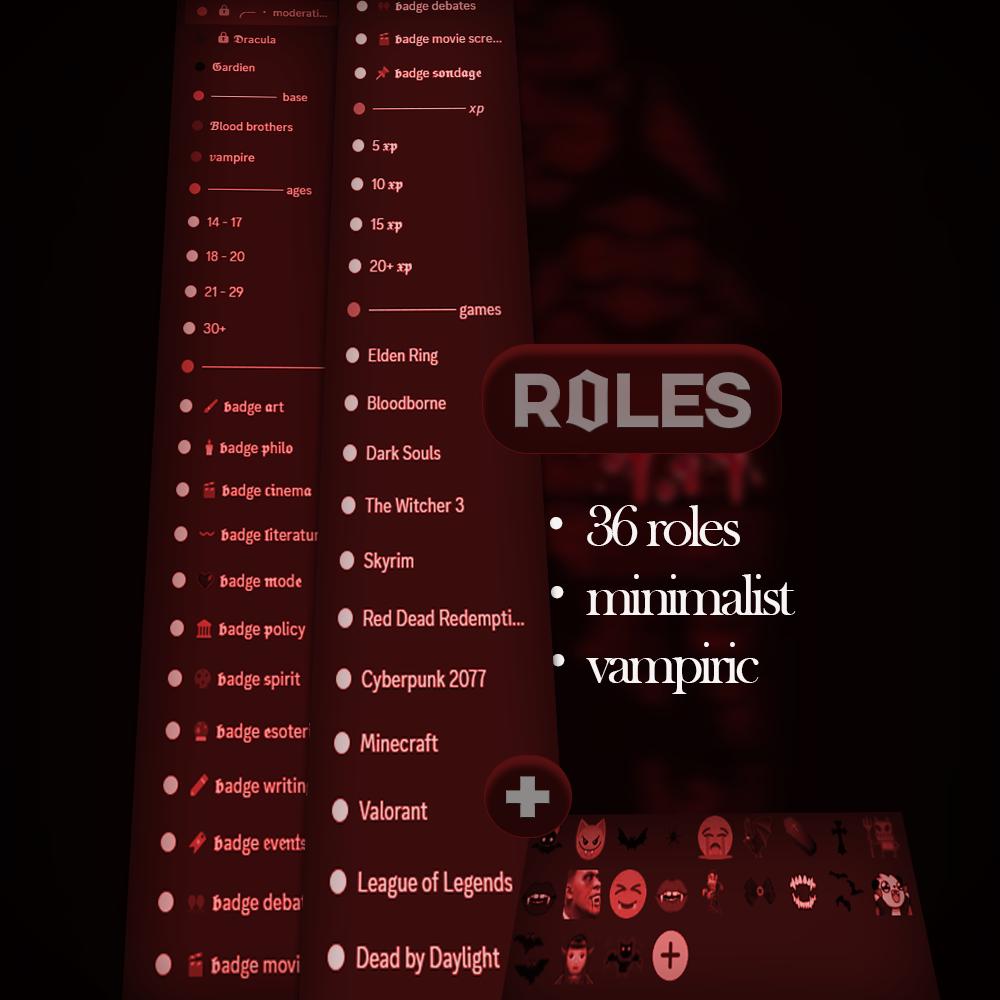 Vampire Template Server Discord | (emojis - Channels - Roles ...
