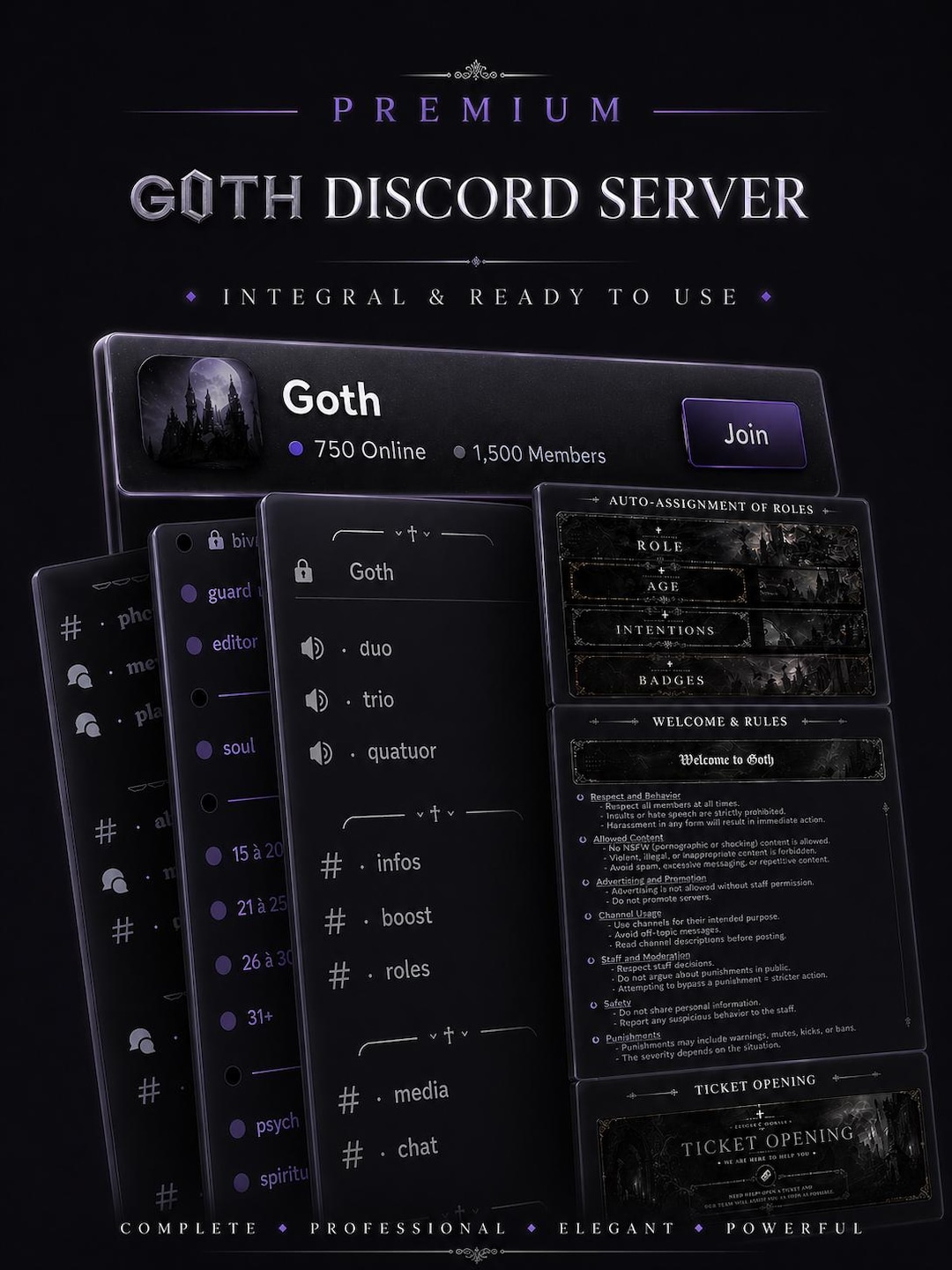 Premium Discord Server Template – Automated & Ready to Use – Gothic ...