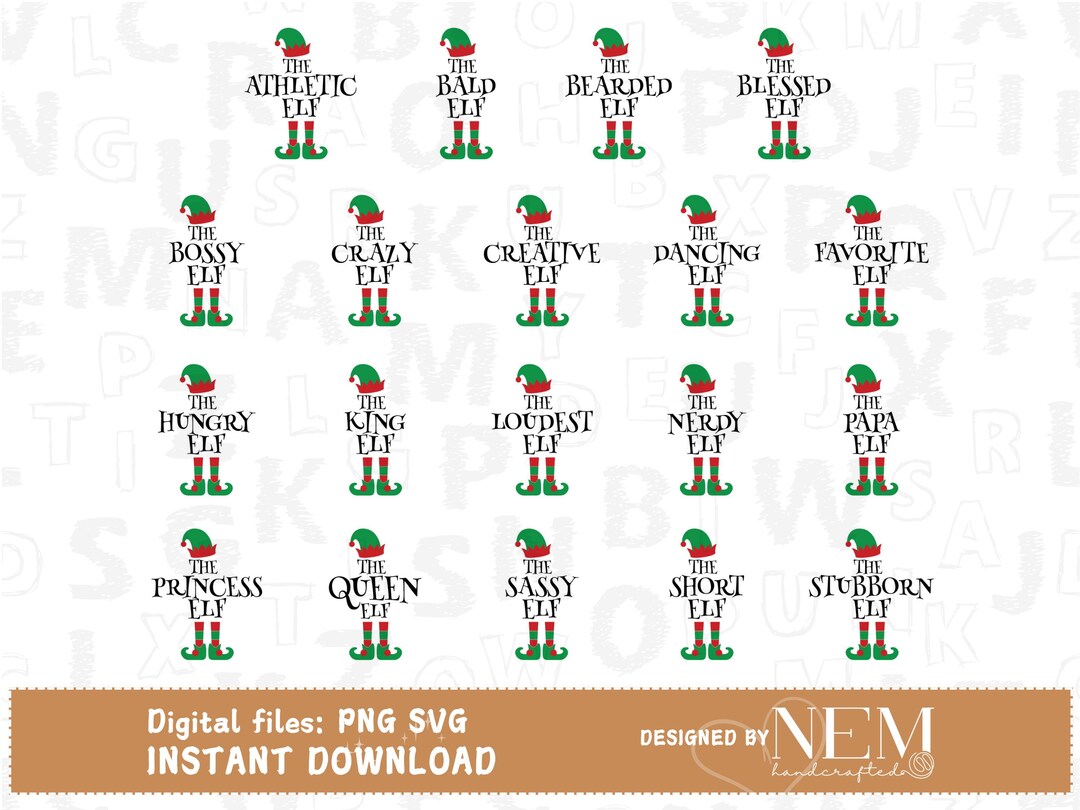 Elf Family Svg Bundle, Christmas Elf Svg, Elf SVG, Elf Shirt SVG ...