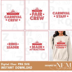 Carnival Birthday Svg Bundle, Carnival Staff Png, Carnival Crew Png ...