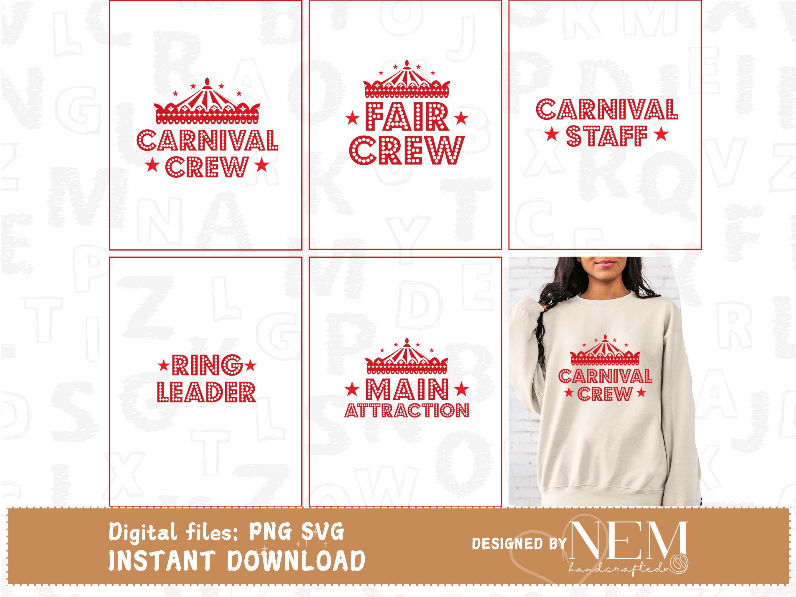 Carnival Birthday Svg Bundle, Carnival Staff Png, Carnival Crew Png ...
