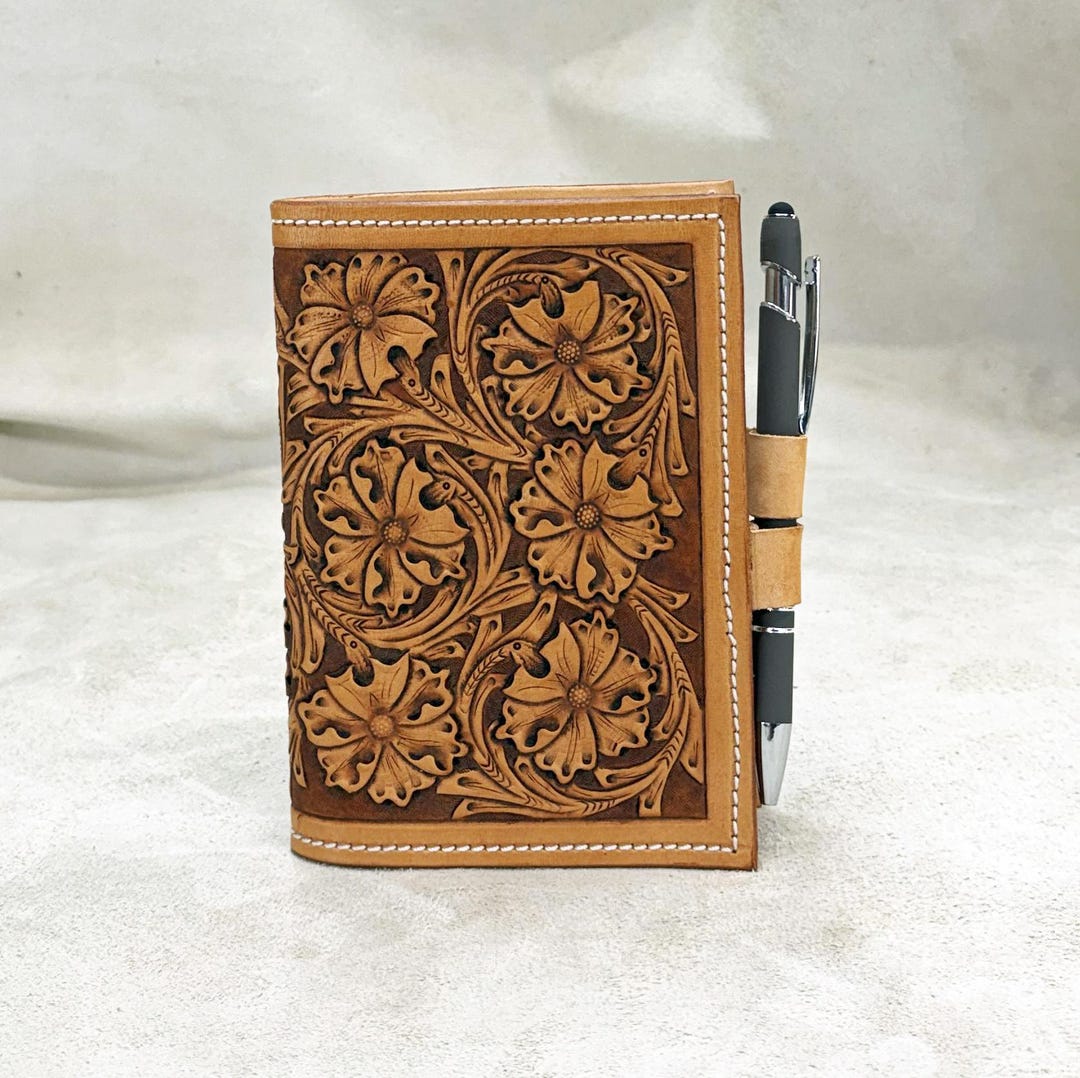 Hand Tooled, "floral & Vine" Journal/bible Cover. #31, Made in Texas ...
