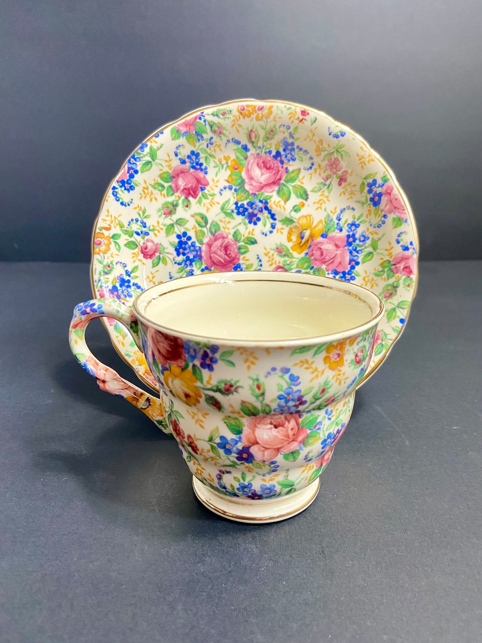 Vintage James Kent Ltd Longton Rosalynde English Rose Chintz Tea Cup ...