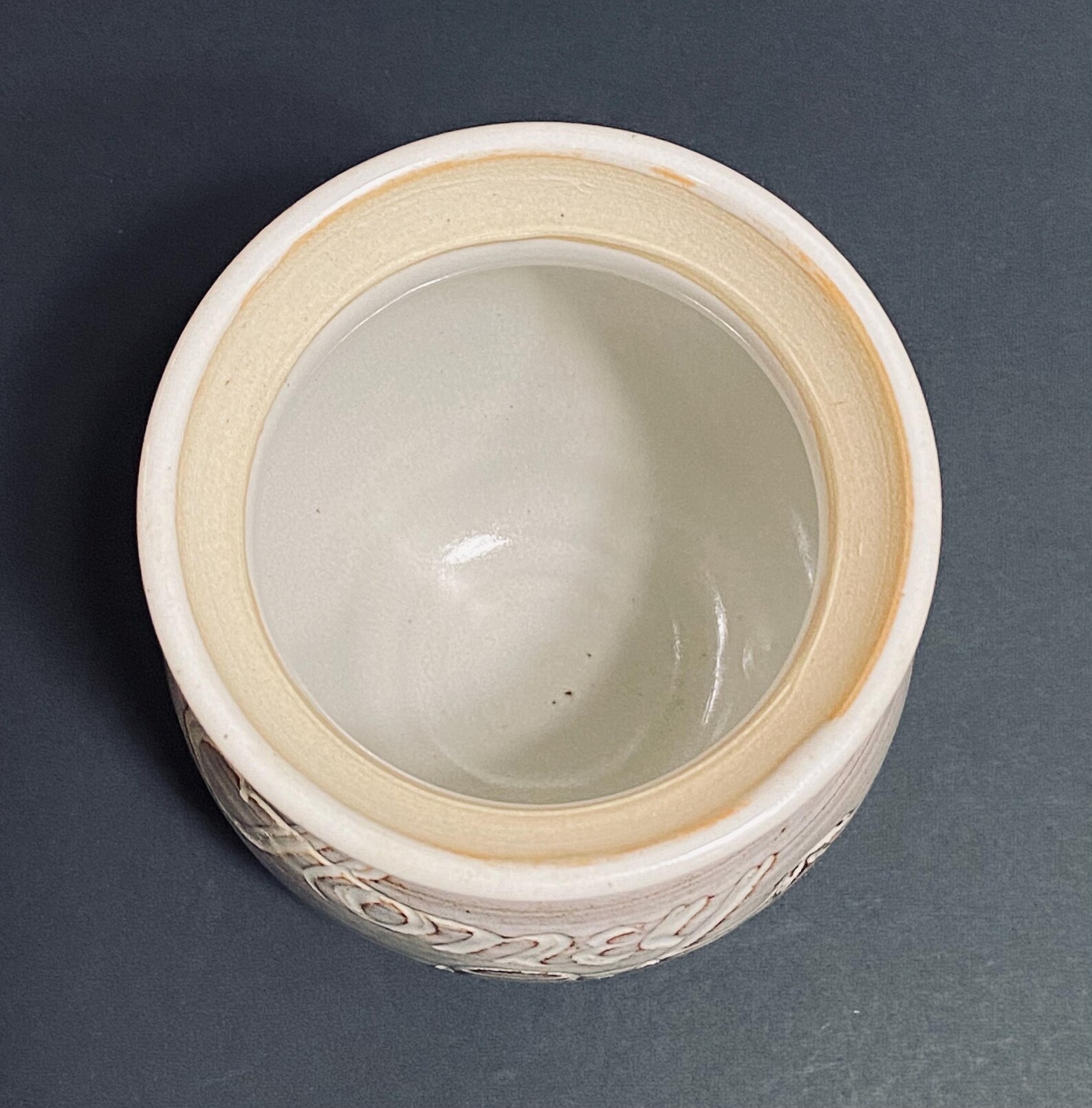 Vintage Studio Art Pottery Honey Pot With Lid Cream and Beige PEI ...