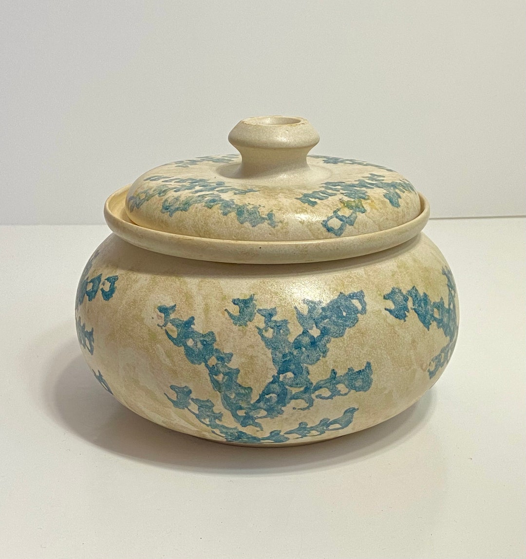 VERMONT POTTERY Elizabeth Roman Studio Art Sponge Ware Pottery Dutch ...