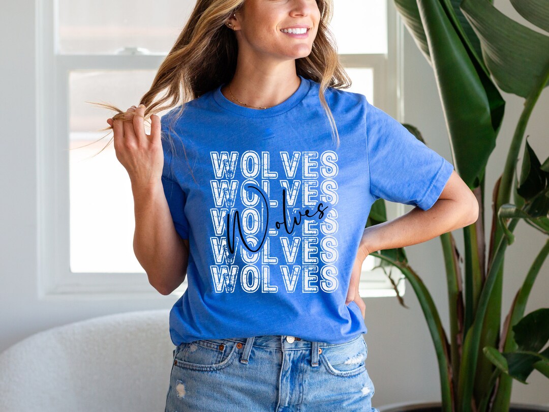 Wolves Mascot Volleyball Shirt for School Gift for Family Vball Related ...