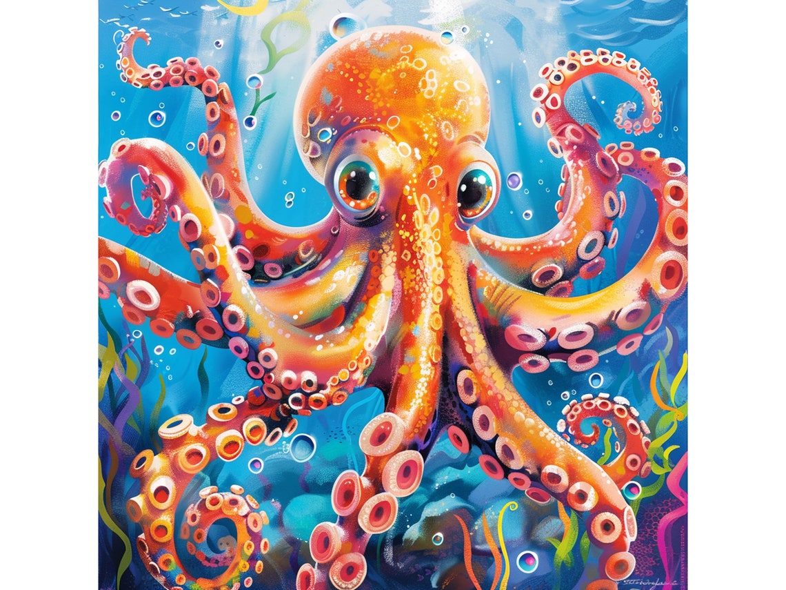 Octopus Monster PNG Octopus Png for T-shirt Design - Etsy