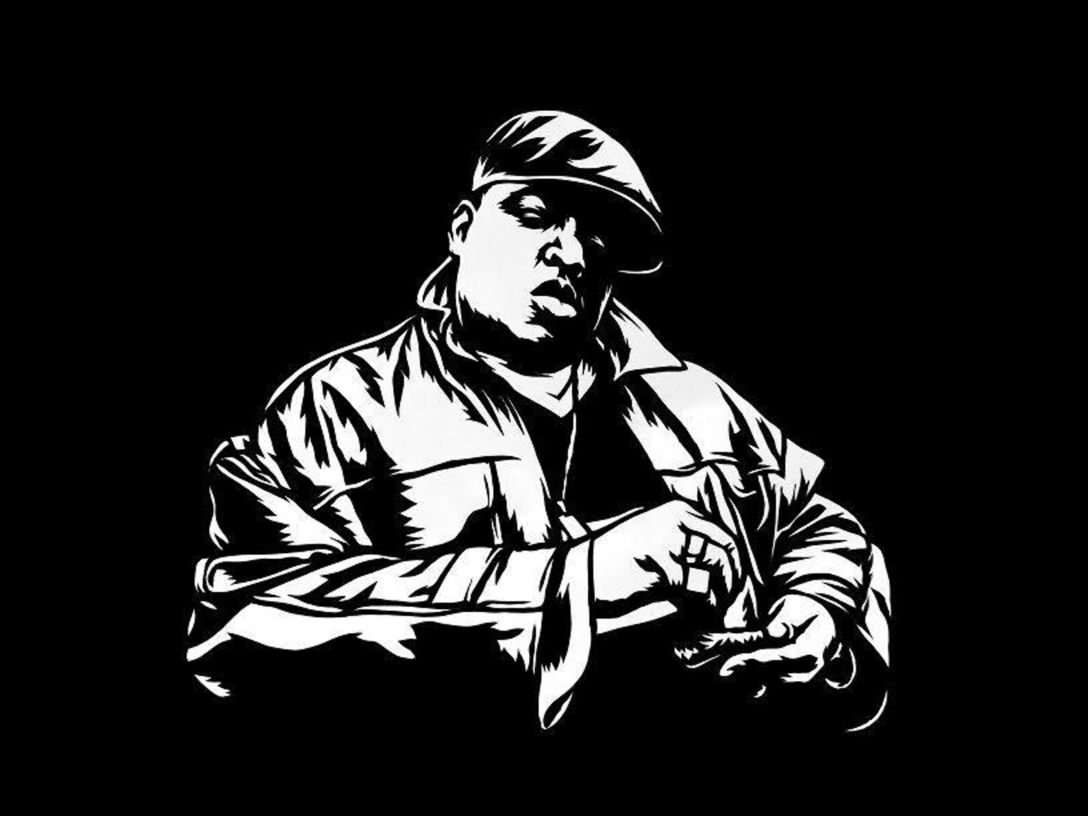Notorious B.I.G Stencil Art Print 8.5x11 - Etsy