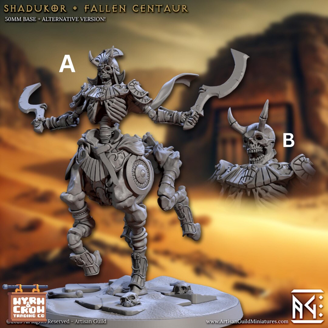 Shadukor, Fallen Centaur – Undead Desert Warlord | Bone Cavalry ...