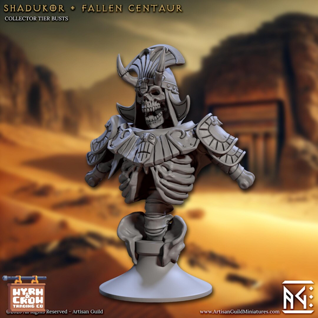 Shadukor, Fallen Centaur – Undead Desert Warlord Bust | Bone Cavalry ...