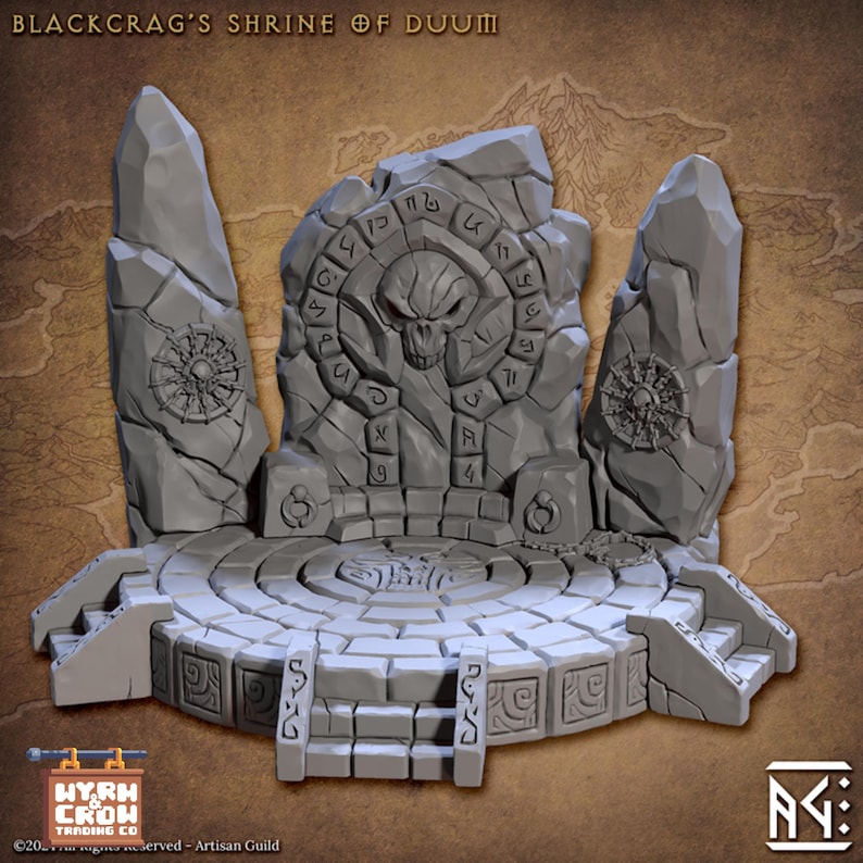 Duum Shrine – Orc War Altar Terrain | Large Fantasy Wargame Scenery ...