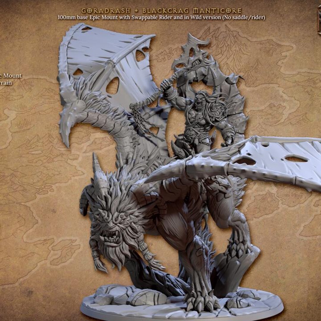 Goradrash | Manticore Epic Large Boss Miniature for Grim Dark, High ...