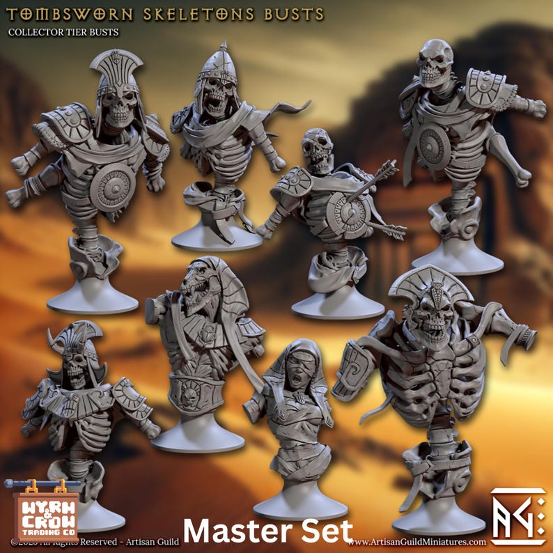Tombsworn Bust Collection – Undead Desert Legion Set | Bone Champions ...
