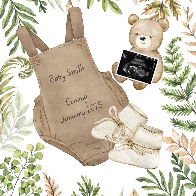 Digital Baby Announcement - Etsy