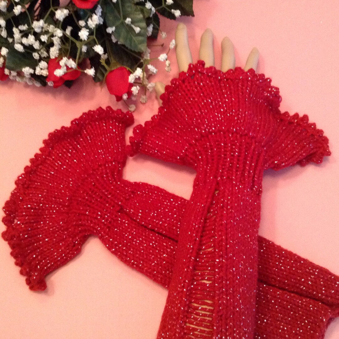 Scarlet Red Arm Warmers/steampunk Arm Warmers/steampunk - Etsy
