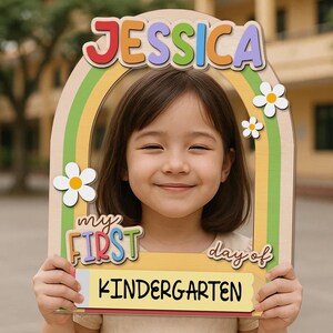 Personalized First Day of School Sign, Back to School Photo Prop ...