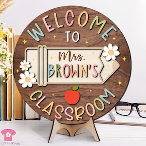 Personalized Teacher Door Sign, Teacher Gifts, Custom Teacher Door ...