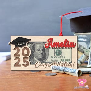 Personalized Graduation Money Holder, Custom Money Gift Holder, Class ...