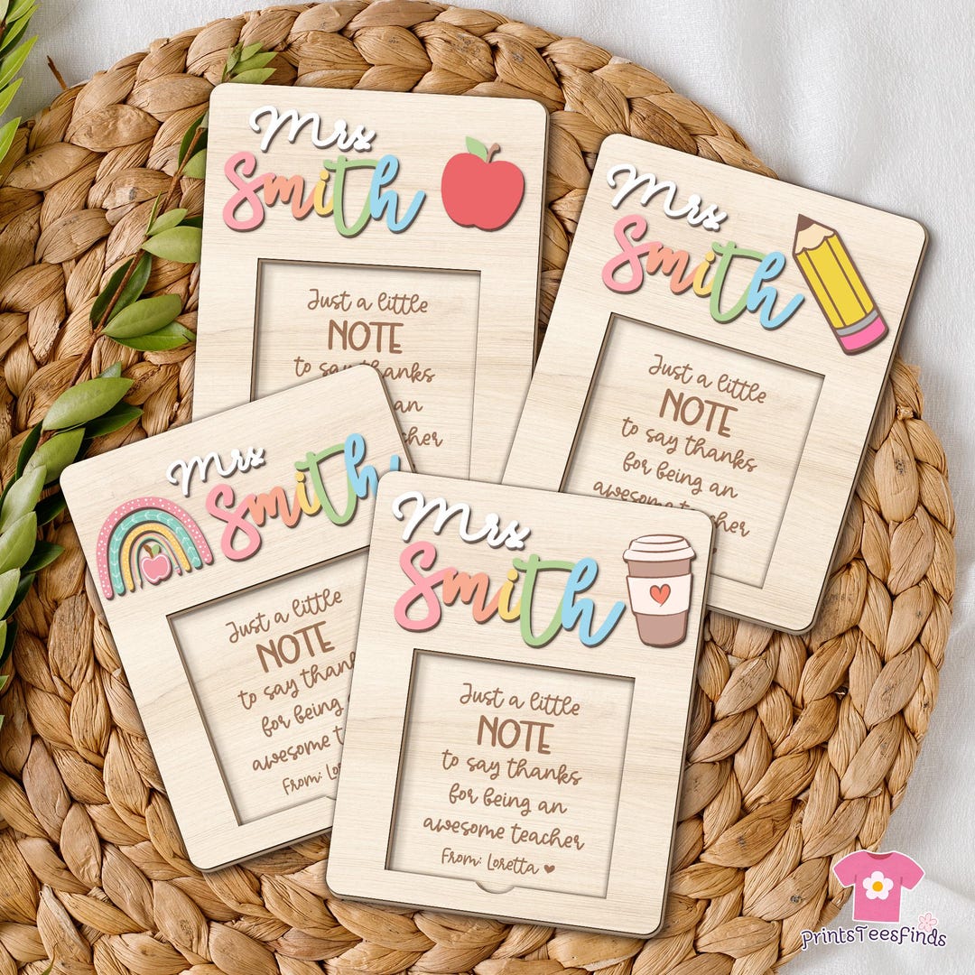 Custom Teacher Sticky Note Holder, Back to School Gift, Teacher ...