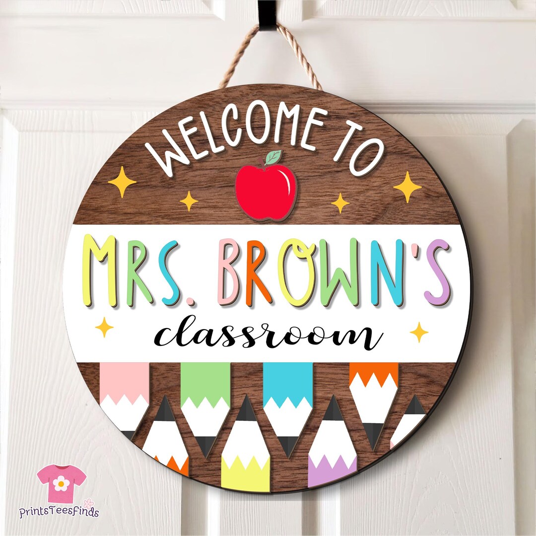Custom Teacher Door Sign, Teacher Door Hanger, Classroom Decor, Teacher ...