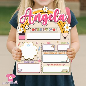 Customized First and Last Day of School Sign, Personalized Back to ...