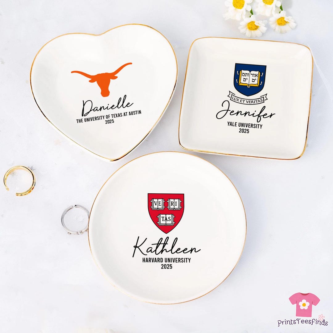 Custom Graduation Gift for Her, Graduation Jewelry Dish, University ...